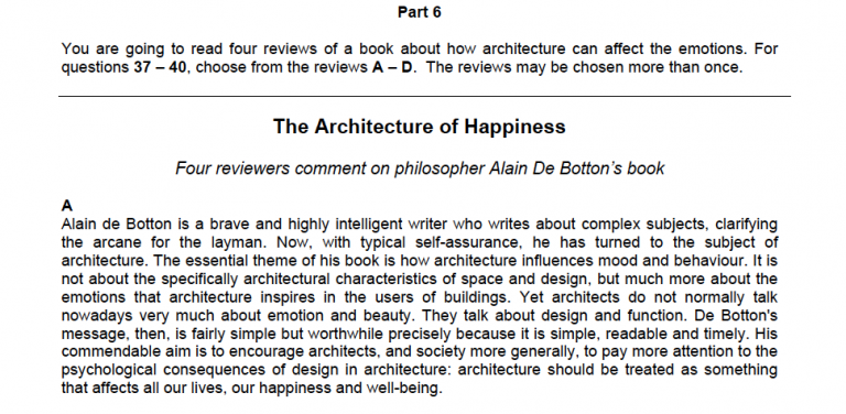 Passing Cambridge C1 Advanced Part 6: Reading and Use of English ...